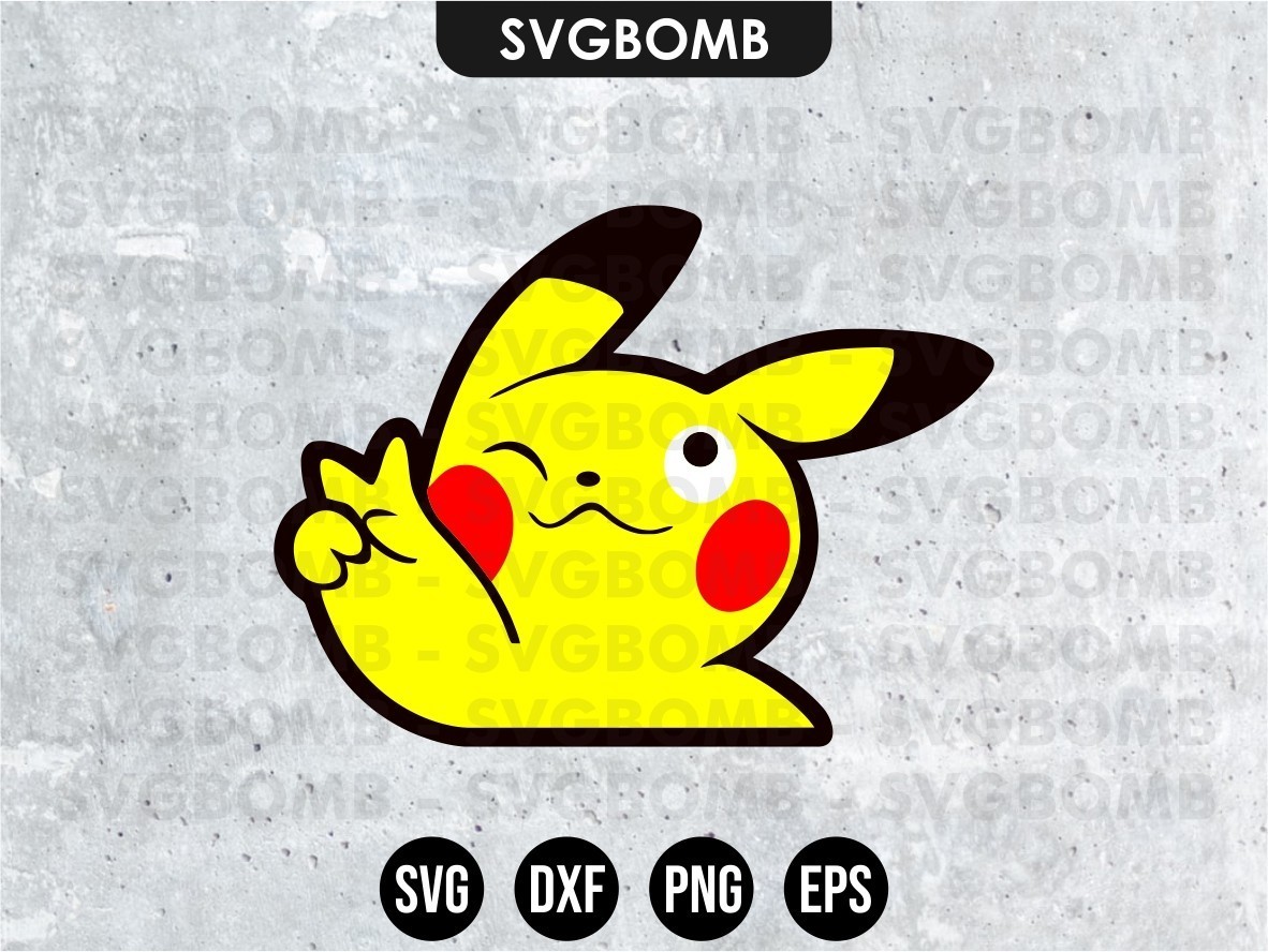 Peace Pikachu SVG | Vectorency