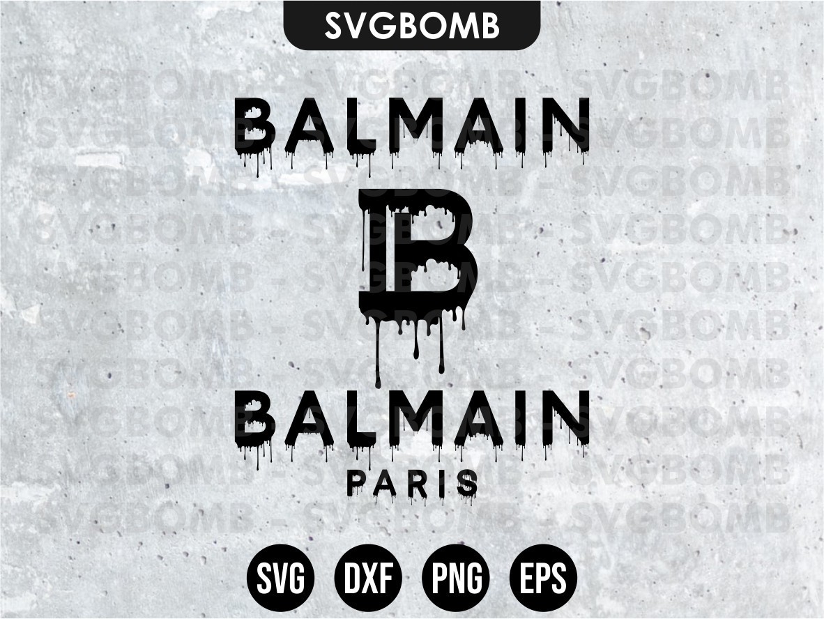 Balmain Drip Logo SVG | Vectorency