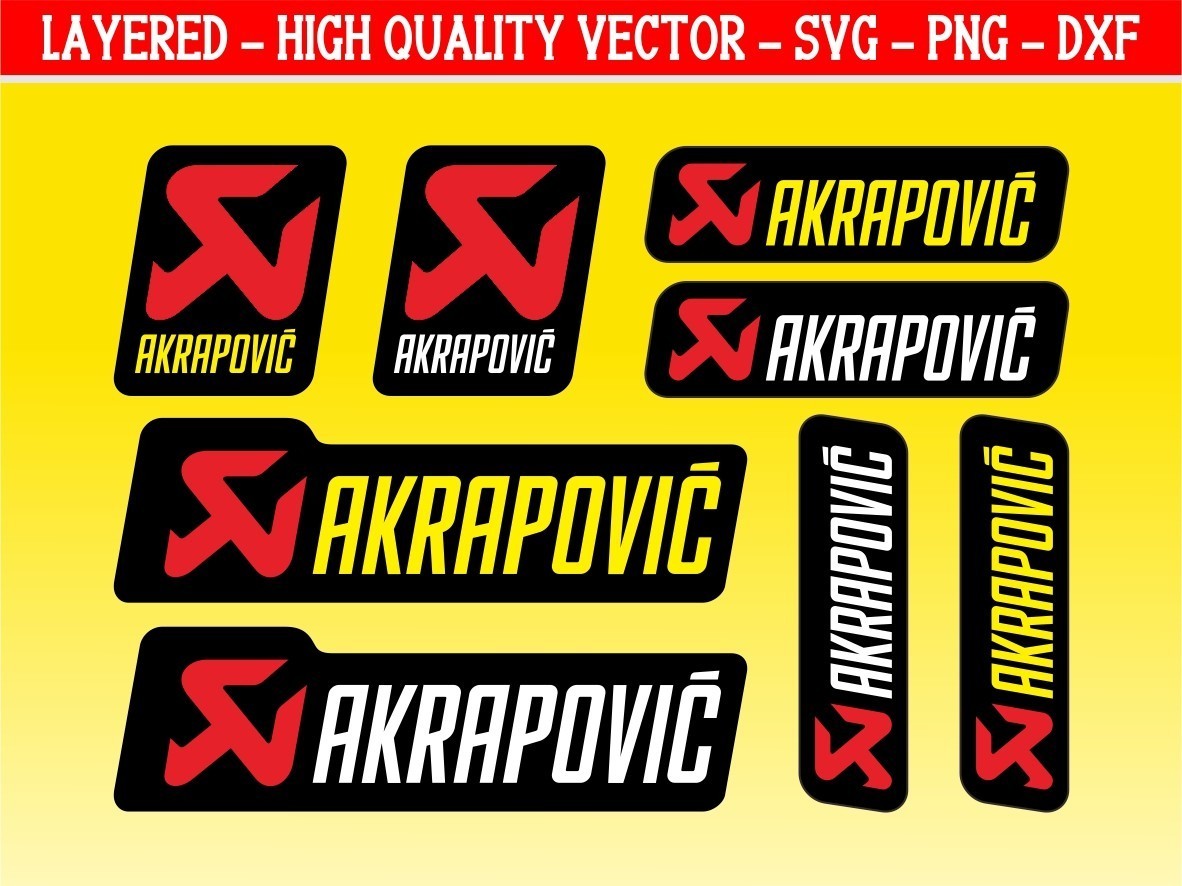 Akrapovic Graphic Set for Cutting Machine SVG PNG EPS Vector | Vectorency