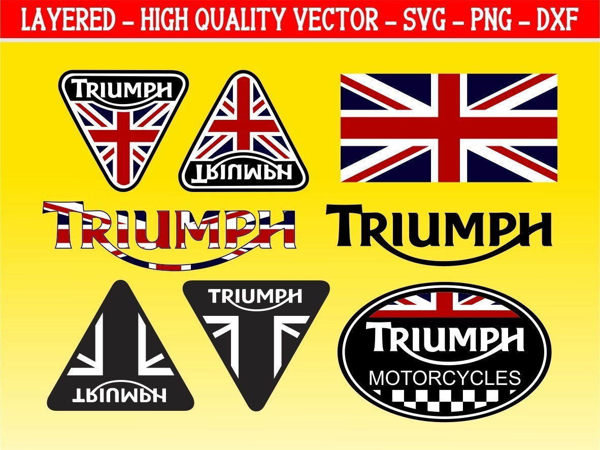 Graphic Set Triumph Decals Stickers Vector SVG PNG | Vectorency