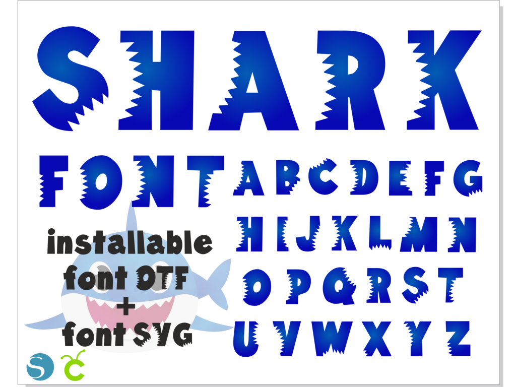 Shark Bite Font, Shark Font OTF, Shark Font SVG, Shark Letters SVG File ...