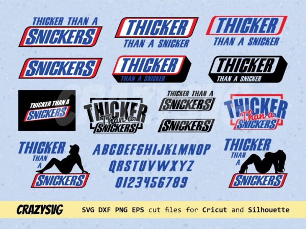 Snickers SVG Bundle Cricut Cut File | Vectorency