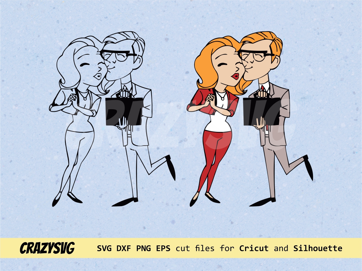 Vision Kissing Wanda Maximoff SVG | Vectorency