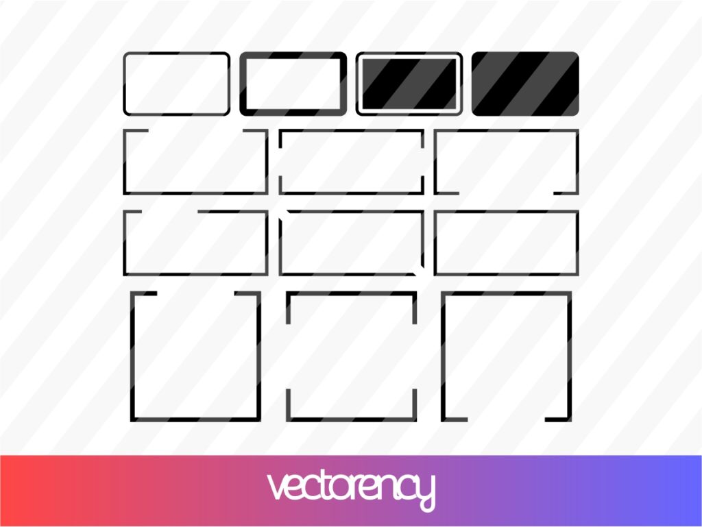 Shape Outlines SVG Cut File | Vectorency