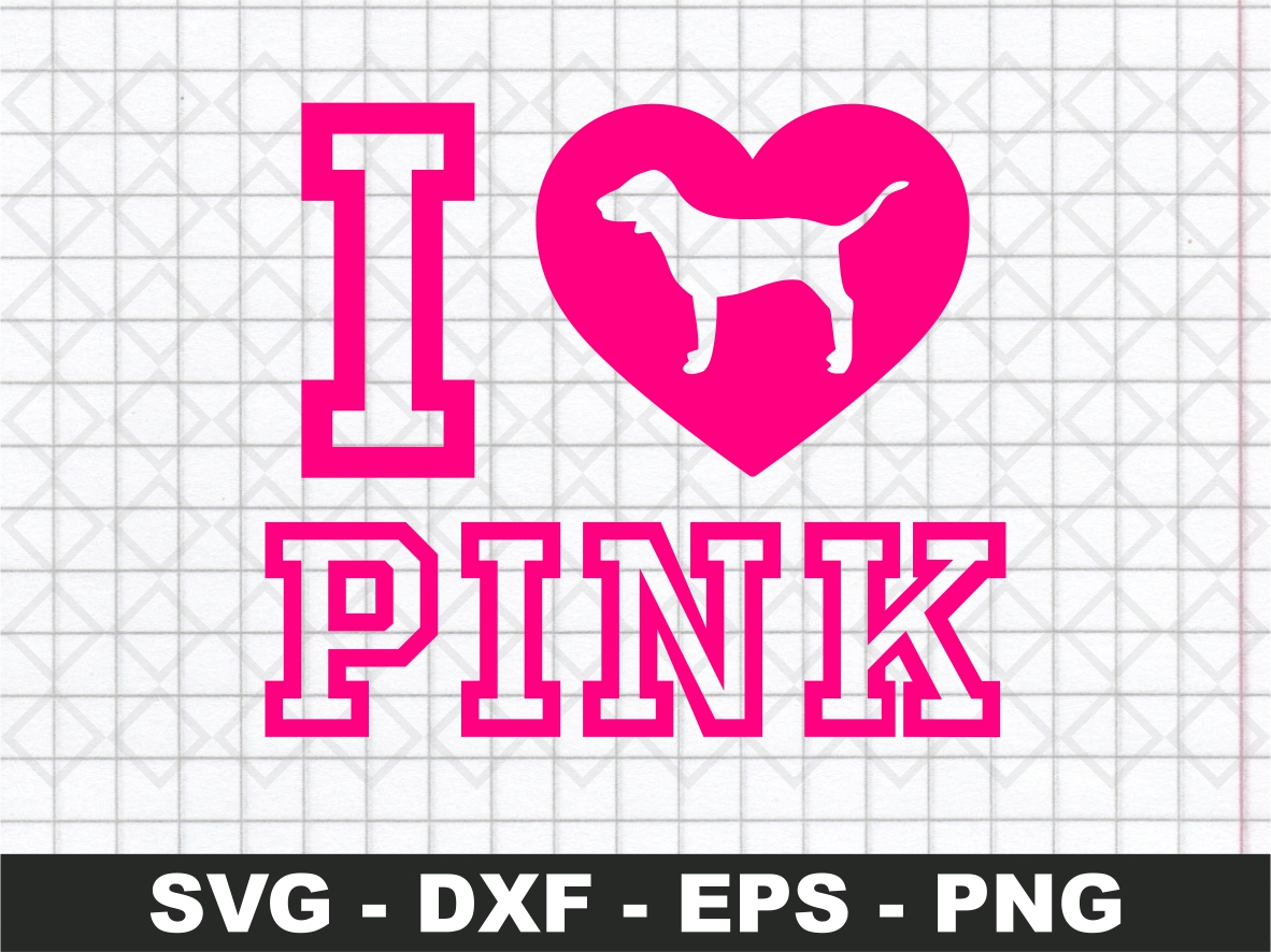 I Love Pink Clipart Svg Cut Files For Cricut Vectorency