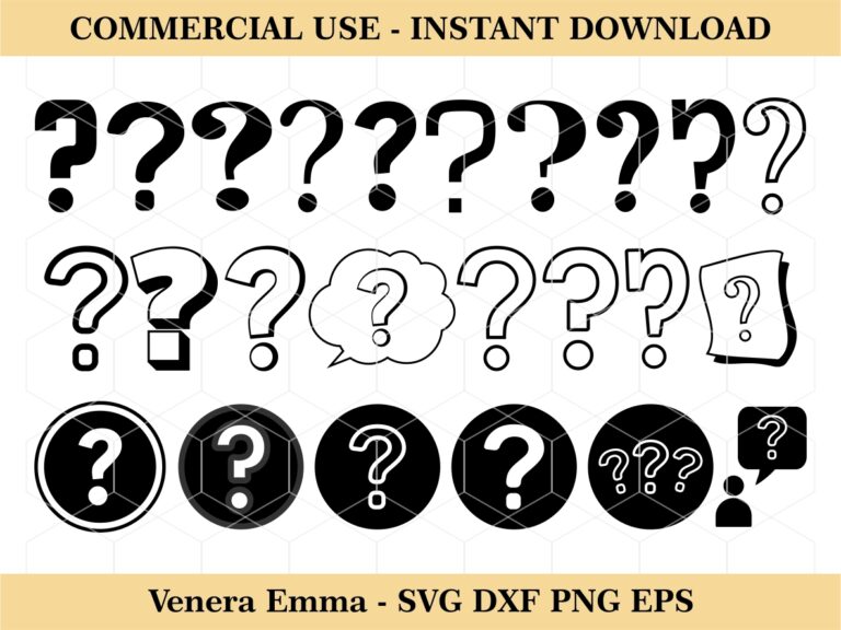 Question Mark SVG Bundle | Vectorency