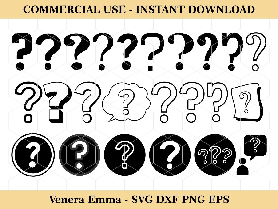 Question Mark SVG Bundle | Vectorency