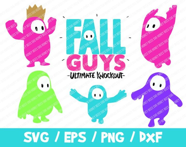 Fall Guys Bundle, Fall Guys Stencil Digital Download ClipArt Graphic ...