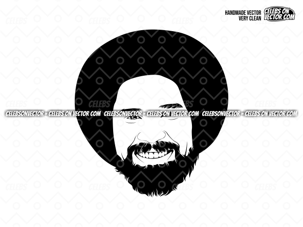 Bob Ross Vector, PNG EPS SVG Cut Files | Vectorency