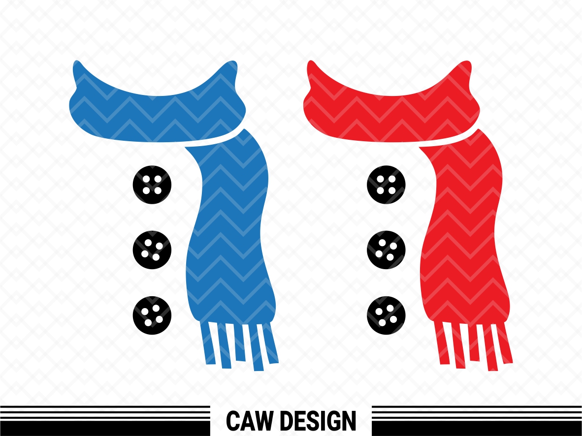 Snowman Scarves SVG | Vectorency