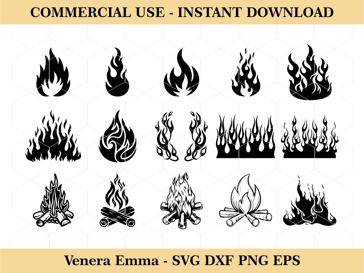 Fire, Fire Flames SVG, Flames, Misc Flames, Fire Clipart | Vectorency