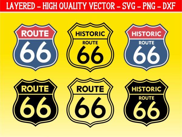 Route 66 Logo Sign SVG Bundle | Vectorency