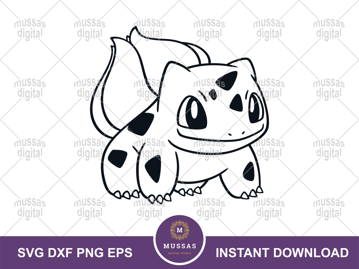 Bulbasaur SVG Cricut, Pokemon Clipart | Vectorency