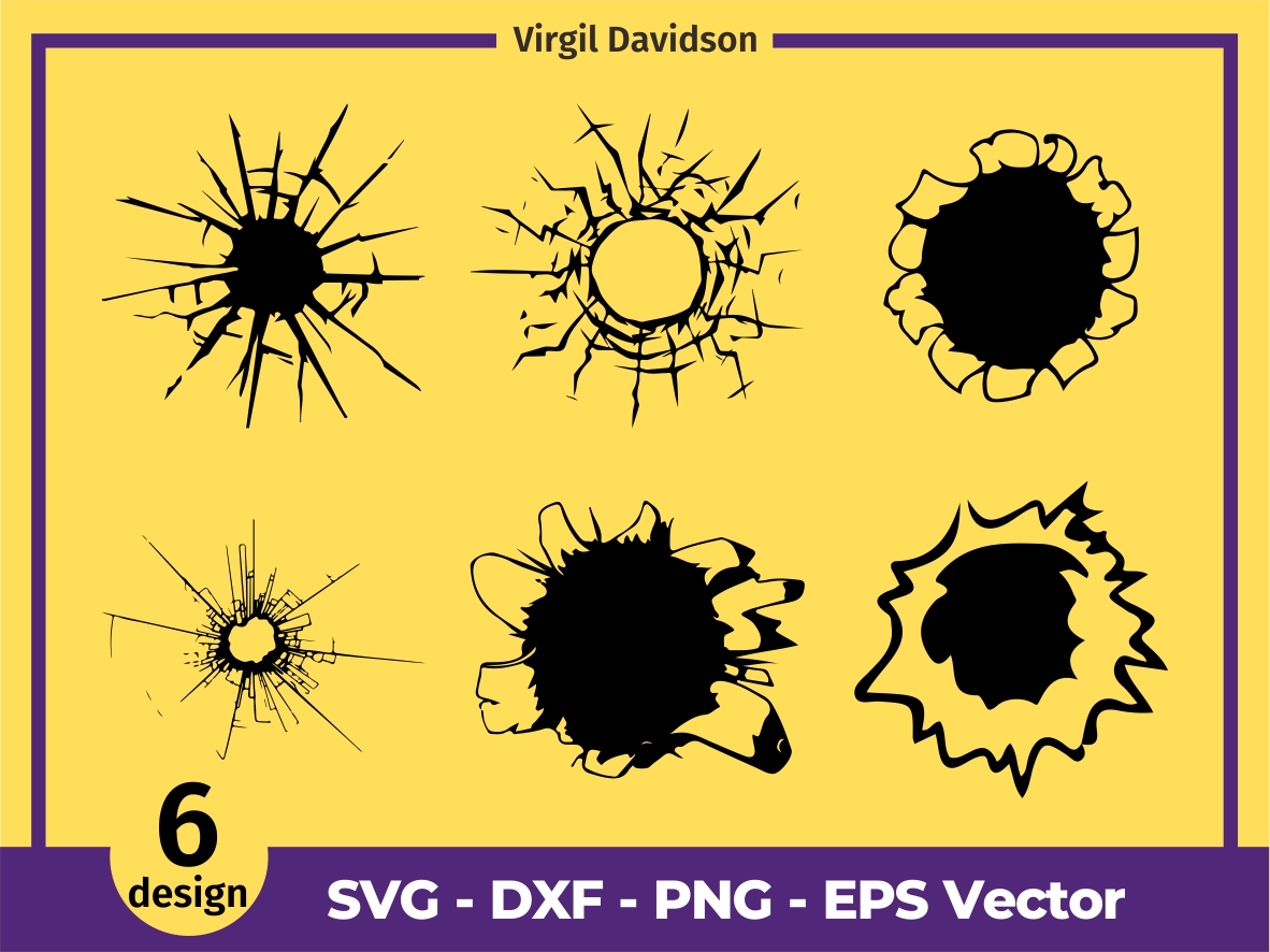 Bullet Holes SVG, Bullet Holes Clipart | Vectorency