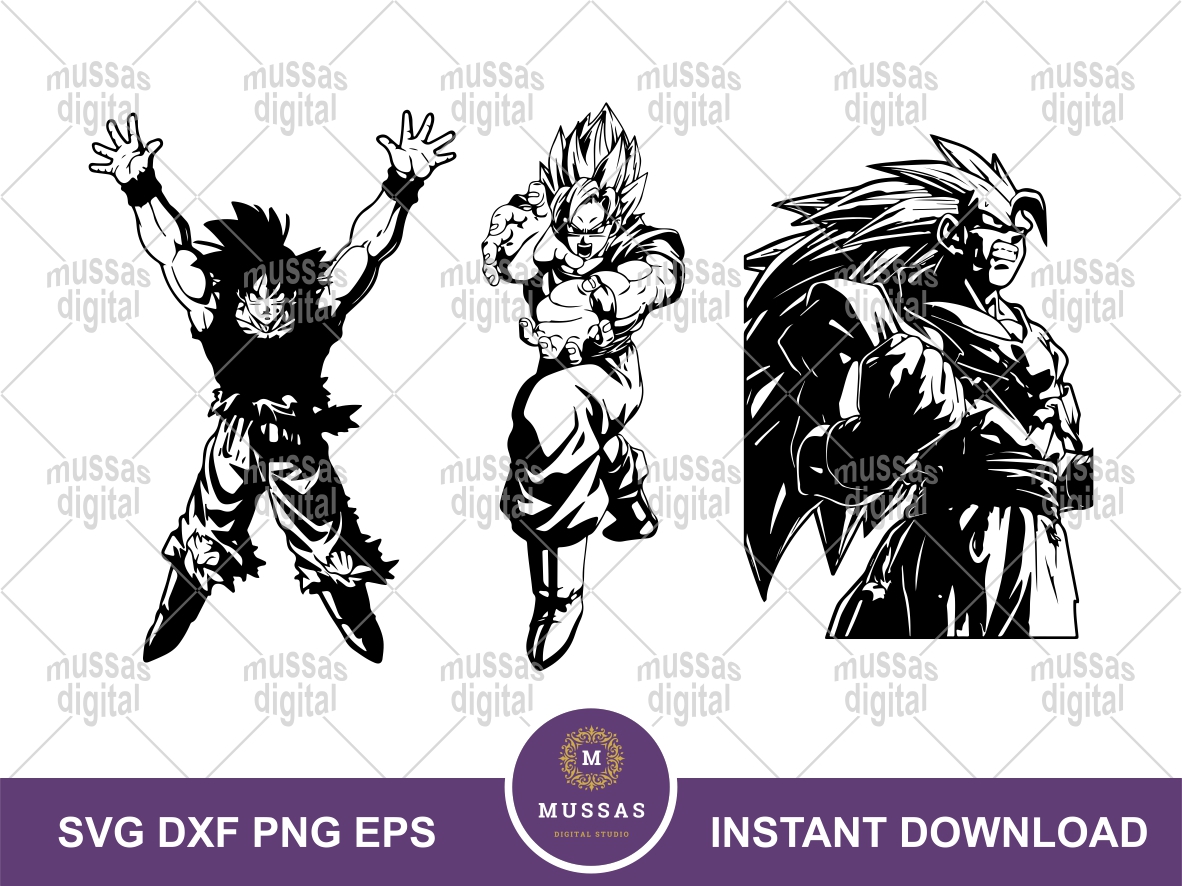 Broly SVG Super Saiyan SVG Dragon Ball Z SVG Broly Vector Cut Files For ...