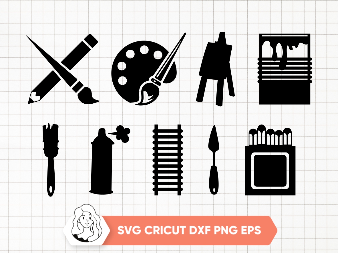 Paint Icons SVG Clipart Bundle | Vectorency